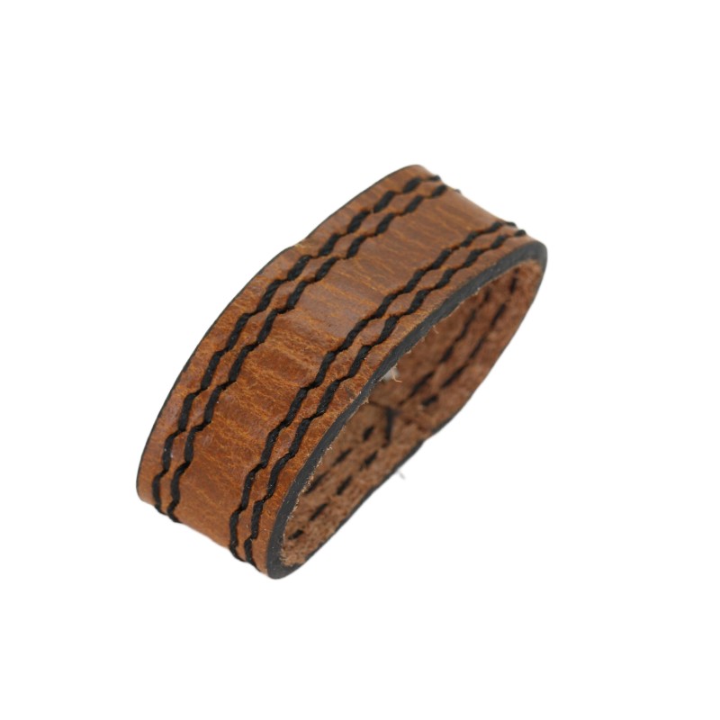 Buy 39mm Double Stitched Tan Leather Keeper / Loop Set ( 2 pcs ) Online ...
