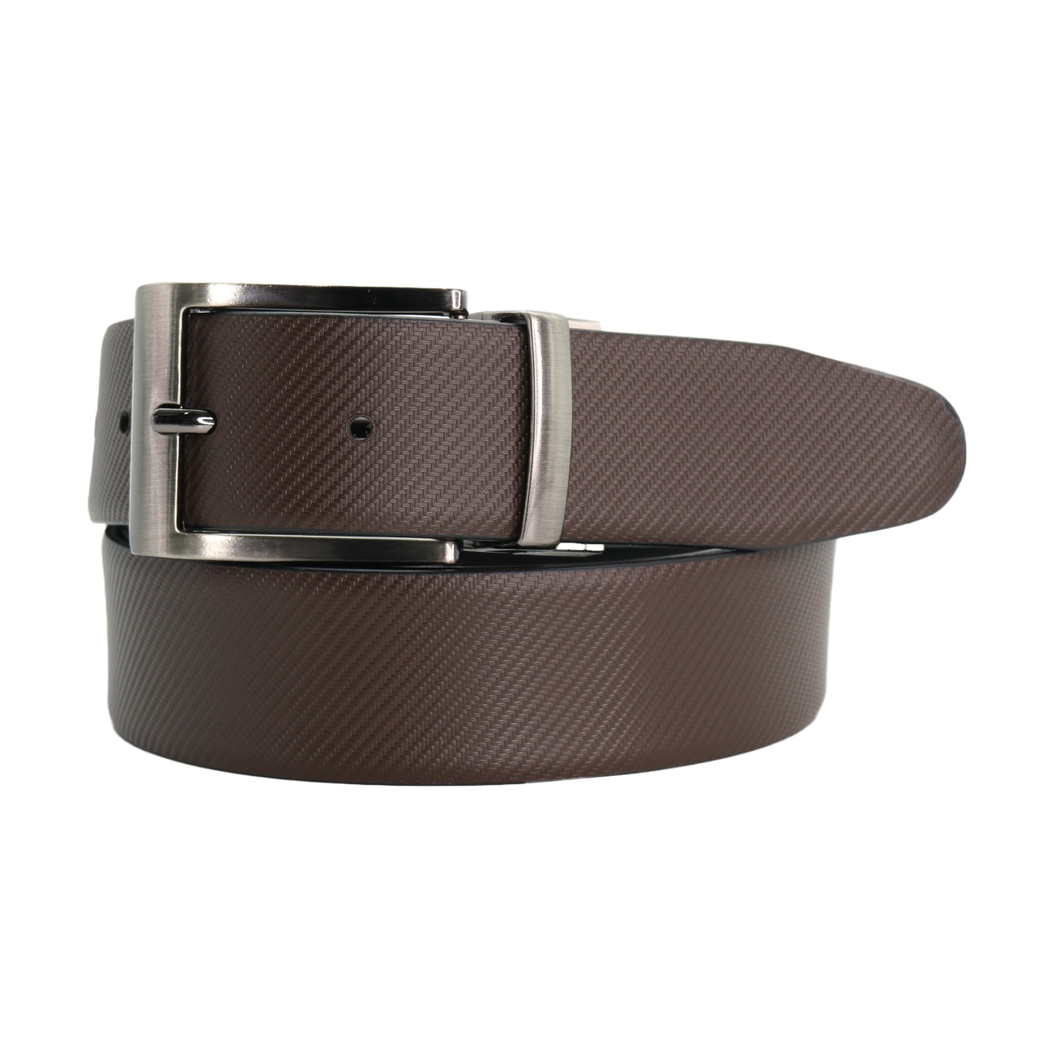 Buy 35mm Genuine Formal Dress Leather Black & Brown Reversible Belt ...