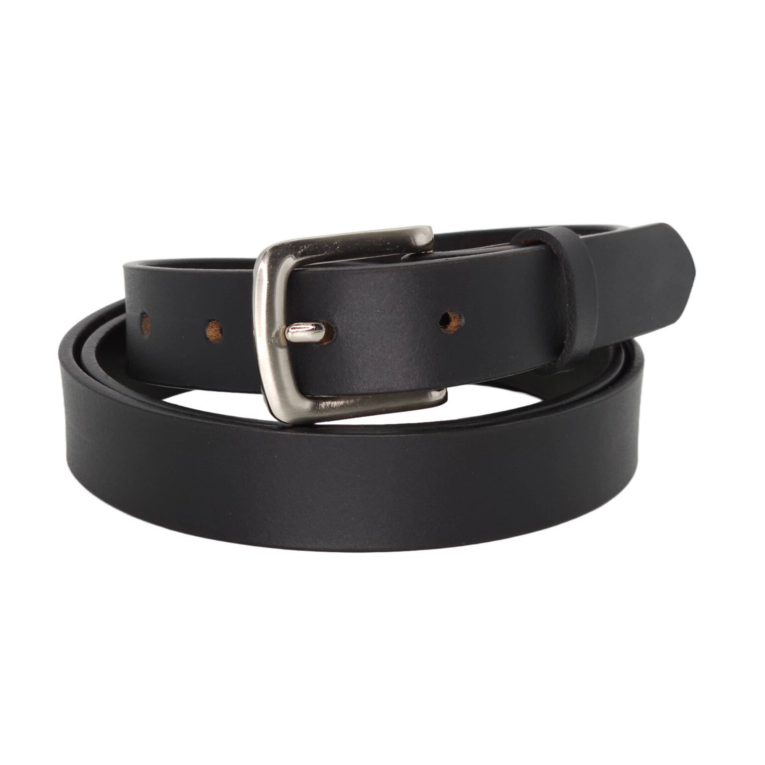 Buy 25mm Full Grain Plain Black Leather Belt Online in Australia