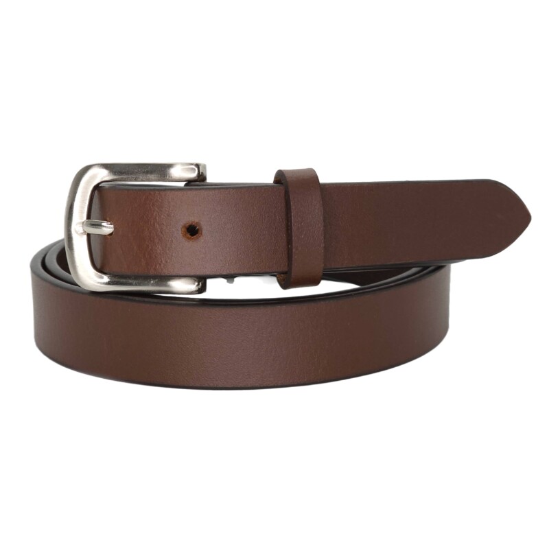 Buy 25mm Full Grain Plain Brown Leather Belt Online in Australia